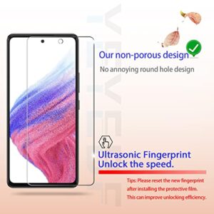 Galaxy A53 5G Premium Tempered Glass + Camera Lens Protectors By YEYEBF, [2 + 2 Pack] [Anti-scratch] [3D Glass] [Case-Friendly] Screen Protector