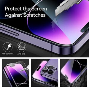 ivoler [3+3 Pack] Tempered Glass for iPhone 14 Pro Max Screen Protector 6.7'' [3 Pack] with [3 Pack] Camera Lens Protector with [Alignment Frame], Anti-Scratch Case Friendly Transparent HD Clear Film