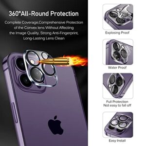 ivoler [3+3 Pack] Tempered Glass for iPhone 14 Pro Max Screen Protector 6.7'' [3 Pack] with [3 Pack] Camera Lens Protector with [Alignment Frame], Anti-Scratch Case Friendly Transparent HD Clear Film