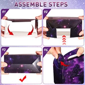 24 Pcs Space Party Favor Gift Boxes Galaxy Treat Boxes Solar System Gable Boxes Cardboard Gift Wrap Boxes Candy Goody Boxes for Space Theme Party Supplies Kids Birthday Gifts(Galaxy,Basic Style)