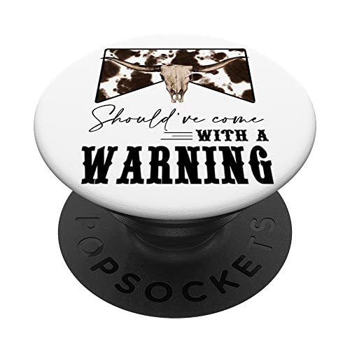 Leopard Cow Skull Should've Come With A Warning Western PopSockets Swappable PopGrip