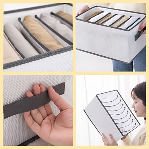 Clothes Drawer Organizers, Clothes Organizer for Folded Clothes, Nursery Dresser Drawer Organizers, Wardrobe Clothes Organizer,Pants Organizer, Bedroom Organization Storage (Small*2)