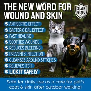 Wound Spray for Pets ● Colloidal Silver Wound and Skin Care for Dogs & Cats ● Helps with Rashes, Hot Spots, Itch, Scratching, Skin Irritation, Bites & Burns ● Safe if Licked (4 Oz, Wound Spray)