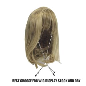 FASHION DO 2 Packs metal wire wig stand Holder dry display portable for multiple wig (13 inch)