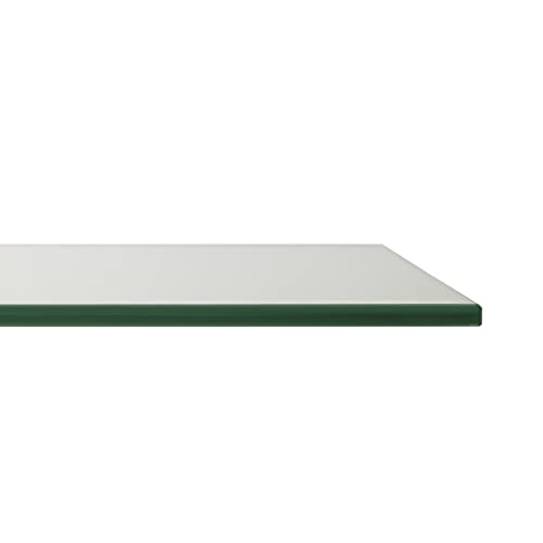 17" x 28" Rectangle Tempered Clear Glass Table Top - 3/8" Thick with Flat Polish Edge - Pro Safe Glass