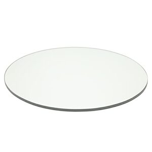 Pro Safe Glass 40 Round Tempered Clear Glass Table Top - 1/4 Thick with Flat Polish Edge