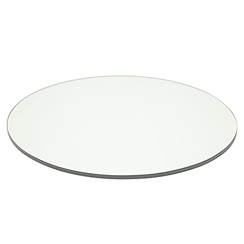 Pro Safe Glass 40 Round Tempered Clear Glass Table Top - 1/4 Thick with Flat Polish Edge