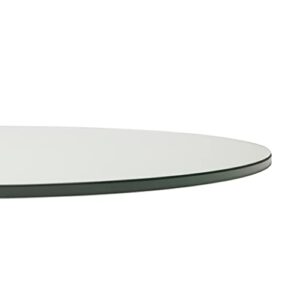 Pro Safe Glass 40 Round Tempered Clear Glass Table Top - 1/4 Thick with Flat Polish Edge