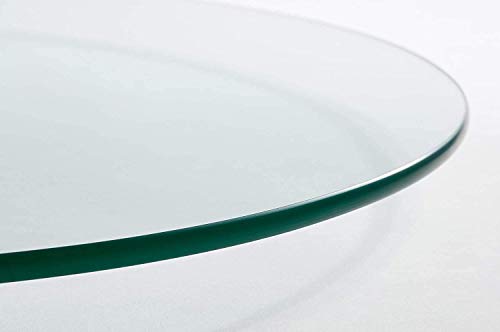 Pro Safe Glass 40 Round Tempered Clear Glass Table Top - 1/4 Thick with Flat Polish Edge