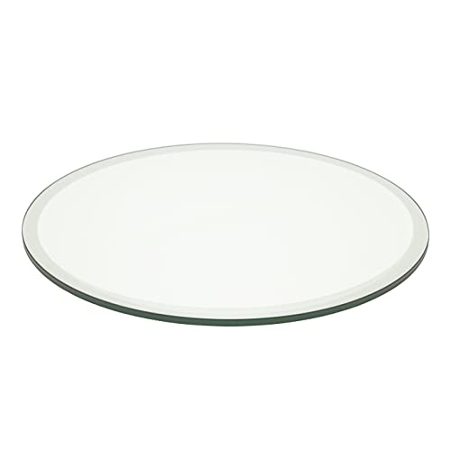 39" Round Tempered Clear Glass Table Top - 1/2" Thick with Bevel Edge - Pro Safe Glass