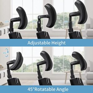 Office Chair Headrest Universal Attachment, Neck Support Cushion Clip on, Elastic Sponge Head Pillow for Ergonomic Executive Chair Detachable, Height & Angle Adjust Upholstered, Chair Not Included