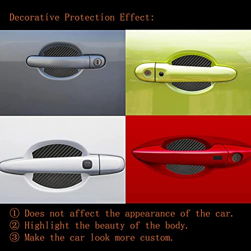 Car Door Bowl Handle Anti-Scratch Protection Cover for T*oyota 4Runner 2014-2022 / Camry 2018-2022 / Corolla 2020-2022 ， Car Door Handle Sticker Protective Films