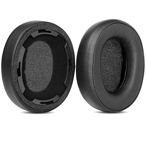 TaiZiChangQin SR50BT Ear Pads Ear Cushions Earpads Replacement Compatible with Audio-Technica ATH-SR50BT SR50 Wireless Over-Ear Headphone Protein Leather Black