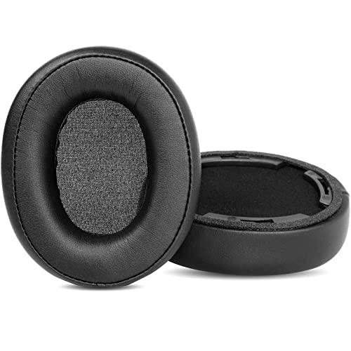 TaiZiChangQin SR50BT Ear Pads Ear Cushions Earpads Replacement Compatible with Audio-Technica ATH-SR50BT SR50 Wireless Over-Ear Headphone Protein Leather Black