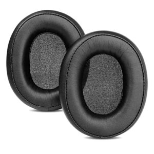 TaiZiChangQin SR50BT Ear Pads Ear Cushions Earpads Replacement Compatible with Audio-Technica ATH-SR50BT SR50 Wireless Over-Ear Headphone Protein Leather Black