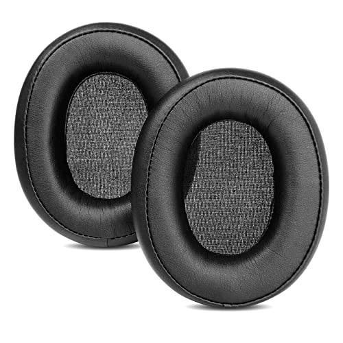 TaiZiChangQin SR50BT Ear Pads Ear Cushions Earpads Replacement Compatible with Audio-Technica ATH-SR50BT SR50 Wireless Over-Ear Headphone Protein Leather Black