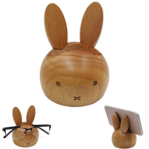 Glasses Holder, Cute Rabbit Statue Glasses Holder Sunglasses Display Stand, Home Desk Decoration Gift 3.35*4.33 Inch