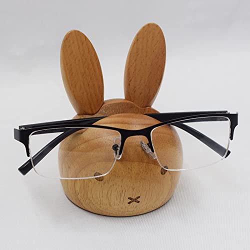 Glasses Holder, Cute Rabbit Statue Glasses Holder Sunglasses Display Stand, Home Desk Decoration Gift 3.35*4.33 Inch