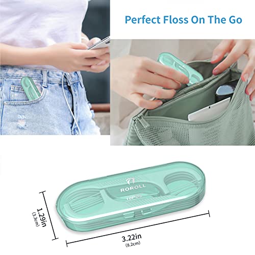 Floss Dispenser with Dental Floss Picks,LIAMOSS Flossers for Adults & Children,98 Count Floss Threaders,Toothpicks Sticks,Dental Picks for Teeth Cleaning