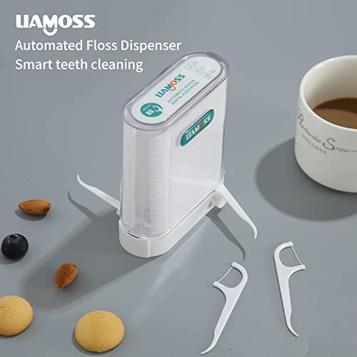 Floss Dispenser with Dental Floss Picks,LIAMOSS Flossers for Adults & Children,98 Count Floss Threaders,Toothpicks Sticks,Dental Picks for Teeth Cleaning