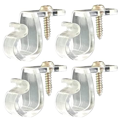 CTSGC 36Pack Screws-in Hooks Clear,Christmas Light Hooks for Party Release Wire and Fairy LED Lights Easily,String Light Hooks,Ceiling Hooks,Widthwise Screws Hooks,Light Weight Hooks Outdoor.