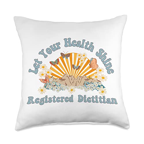 National Nutrition Dietetics Day Month March Licensed Registered Dietitian Nutritionist Day Sunshine Throw Pillow, 18x18, Multicolor