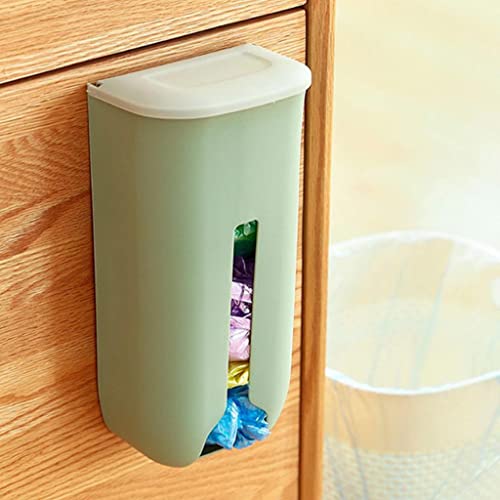 Shopigo Grocery Bag (Green) Storage Holder Plastic Bags Dispenser Organizer for Kitchen Easy Wall Mount Grocery Bag Dispenser