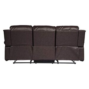 Lexicon Humphreys Wall-Hugger Manual Double Reclining Sofa, Brown