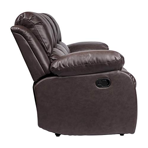 Lexicon Humphreys Wall-Hugger Manual Double Reclining Sofa, Brown