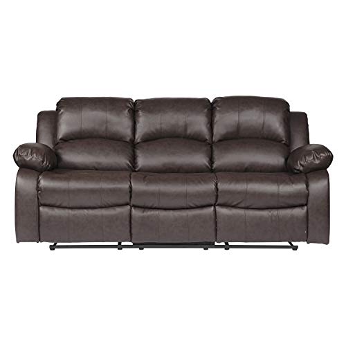 Lexicon Humphreys Wall-Hugger Manual Double Reclining Sofa, Brown