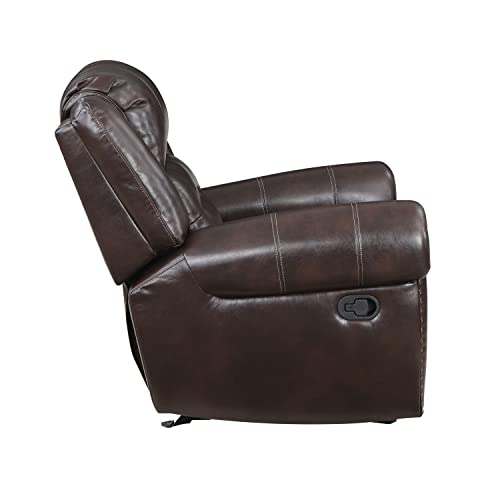 Lexicon Jacaranda Manual Double Glider Reclining Loveseat, Brown