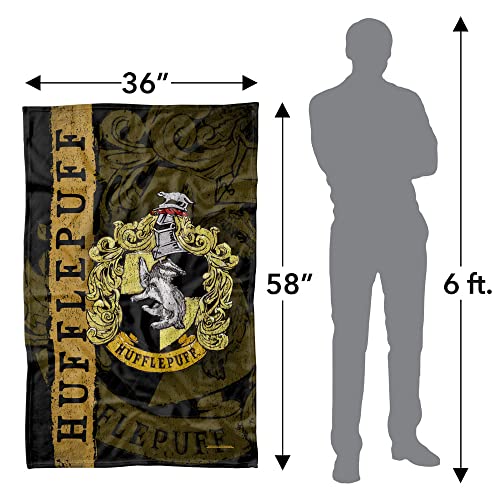 Harry Potter Blanket, 36"x58" Harry Potter House Crest Hufflepuff Fleece Blanket