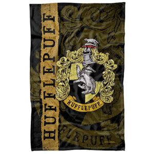 harry potter blanket, 36"x58" harry potter house crest hufflepuff fleece blanket