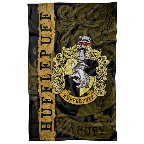 Harry Potter Blanket, 36"x58" Harry Potter House Crest Hufflepuff Fleece Blanket