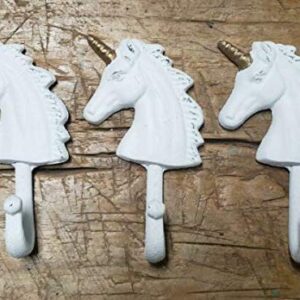 N?A for 3 Cast Iron Unicorn Towel Hanger Coat Hat Hooks Key Rack Hook Mythological Veryn Supplier for Home Décor