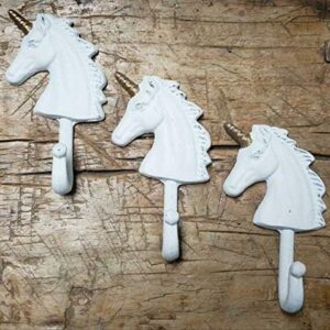 N?A for 3 Cast Iron Unicorn Towel Hanger Coat Hat Hooks Key Rack Hook Mythological Veryn Supplier for Home Décor