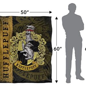 Harry Potter Blanket, 50"x60" Harry Potter House Crest Hufflepuff Silky Touch Super Soft Throw Blanket