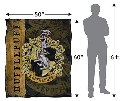 Harry Potter Blanket, 50"x60" Harry Potter House Crest Hufflepuff Silky Touch Super Soft Throw Blanket