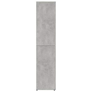 Shoe Cabinet Storage File Rack Organizer for Filing Kitchen Bathroom Toilet Pantry Corner Home Holder Shelf Outdoor Indoor Wall Garage Lock Concrete Gray 31.5"x15.4"x70.1" Chipboard