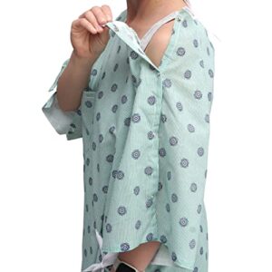 3 Pack - Hospital Gown IV Snap Sleeves - One Size Fits All (Small - 2XL) - Tie Back - Imperial Print