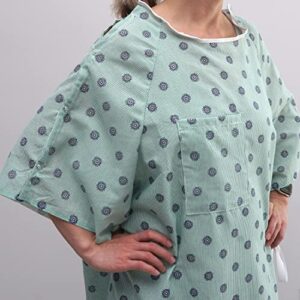 3 Pack - Hospital Gown IV Snap Sleeves - One Size Fits All (Small - 2XL) - Tie Back - Imperial Print