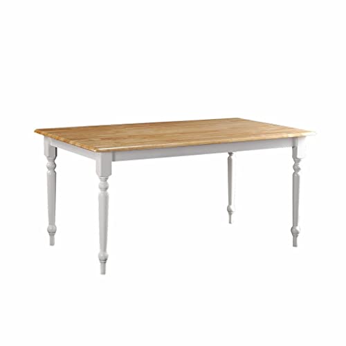 Boraam Farmhouse Table [WHT/NAT], Dining, White/Natural