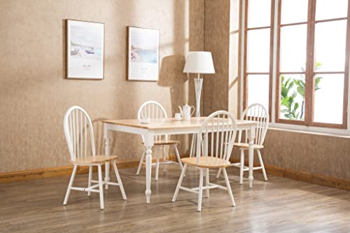 Boraam Farmhouse Table [WHT/NAT], Dining, White/Natural