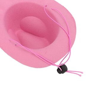 Pet Cowboy Hat, Cowboy Dog Hat Comfortable Polyester for Festival for Cats Pink