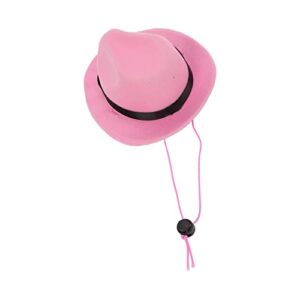 Pet Cowboy Hat, Cowboy Dog Hat Comfortable Polyester for Festival for Cats Pink