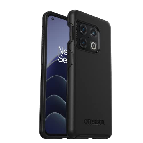 OtterBox OnePlus 10 Pro 5G Symmetry Series Case - BLACK, ultra-sleek, wireless charging compatible, raised edges protect camera & screen