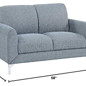 Lexicon Ives Living Room Loveseat, Blue