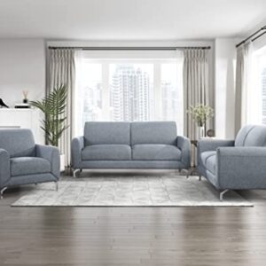 Lexicon Ives Living Room Loveseat, Blue