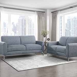 Lexicon Ives Living Room Loveseat, Blue