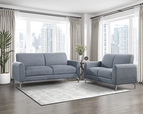 Lexicon Ives Living Room Loveseat, Blue